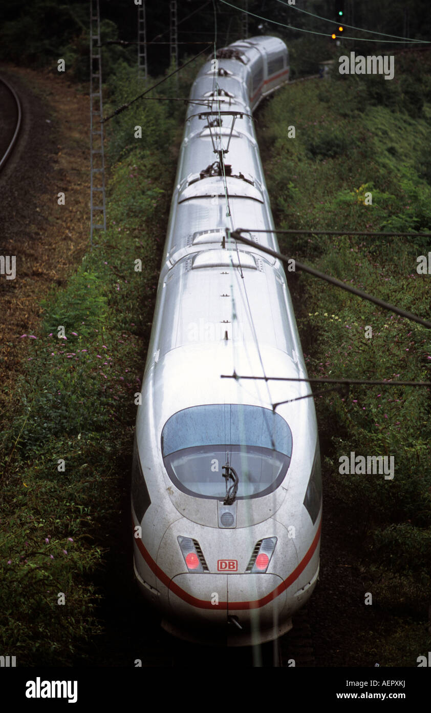 Intercity express passenger train, Cologne, North Rhine Westphalia ...
