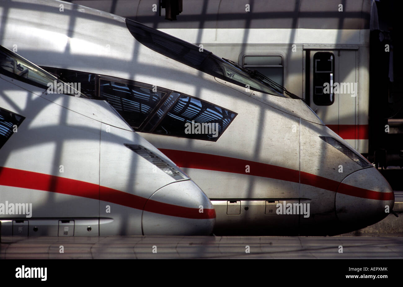 Intercity express passenger trains, Cologne, North Rhine Westphalia ...