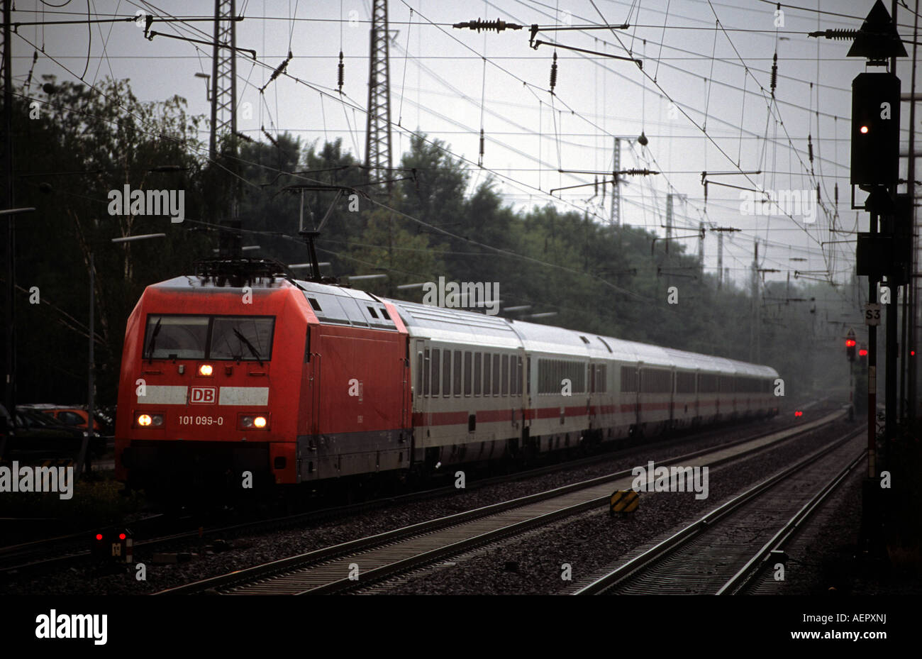 German Railway, Intercity Express passenger train, Solingen, North ...