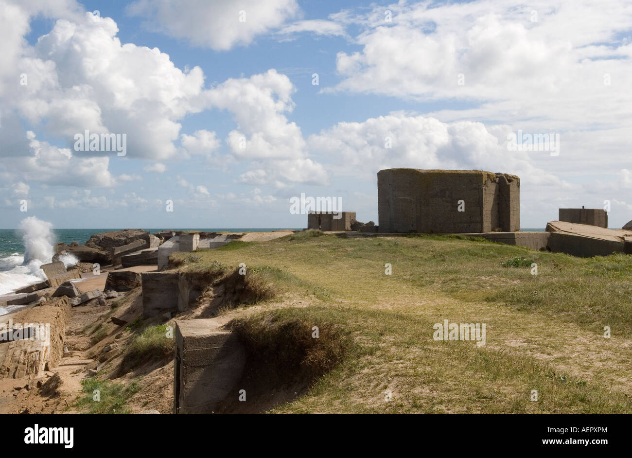 Ruined Blockhaus Blockhouse at La Pointe de Neville Neville Gouberville ...