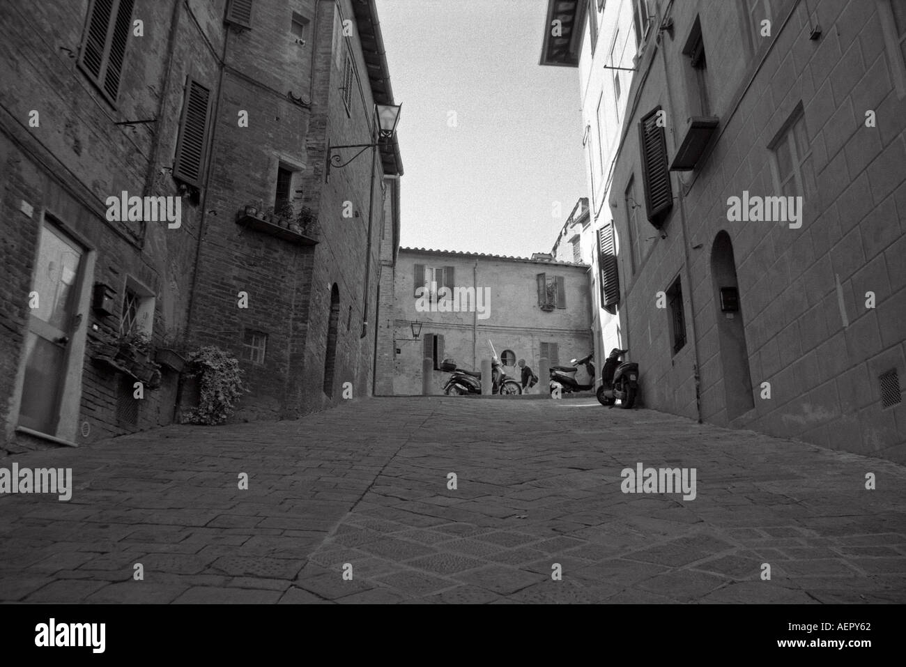 Characteristic View of Back Street UNESCO World Heritage Site Siena ...
