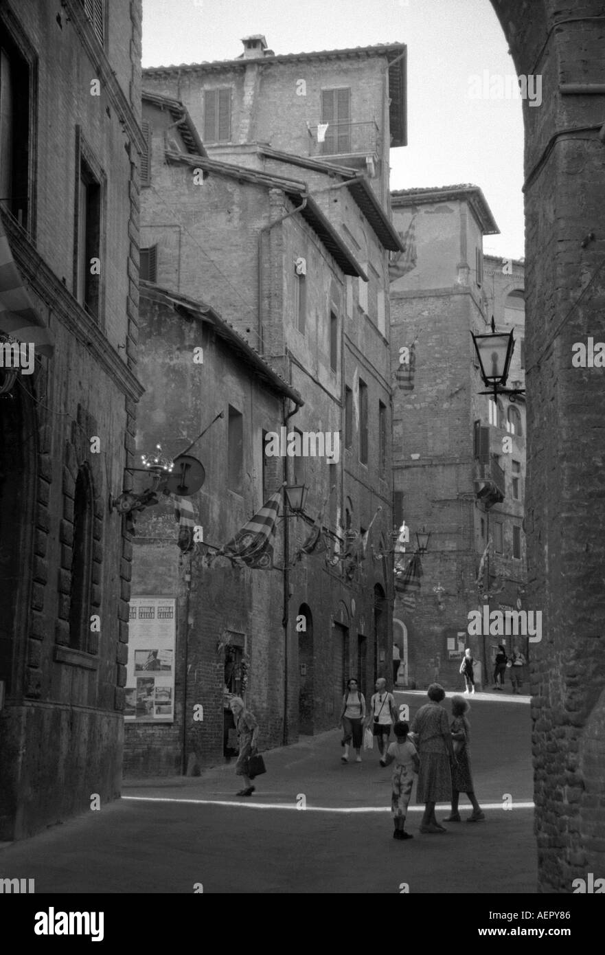 Characteristic View of Back Street UNESCO World Heritage Site Siena ...