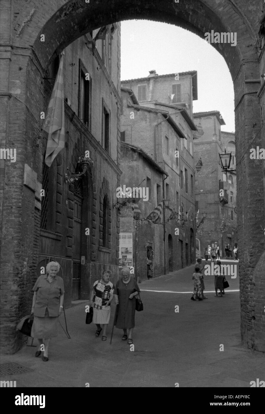 Characteristic View of Back Street UNESCO World Heritage Site Siena ...