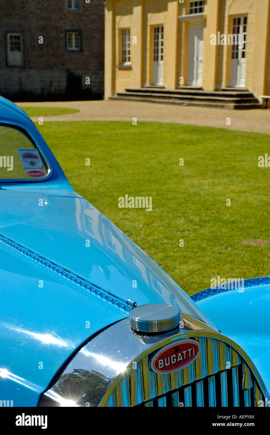 Bugatti classic car replica outside country house Stock Photo - Alamy