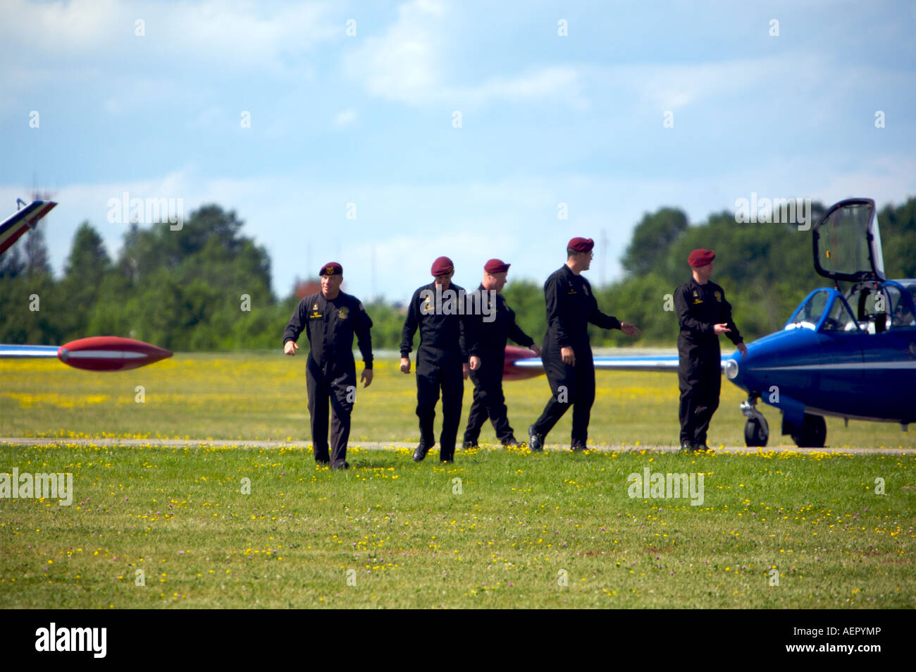 US Army Parachute Team the Golden Knights Stock Photo - Alamy