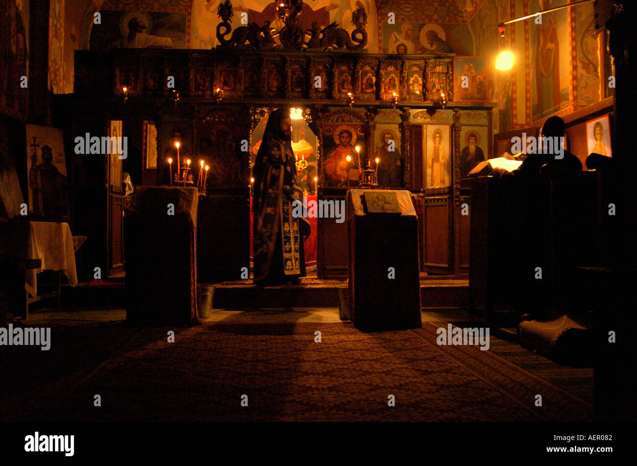 mystic monk on prayer Glogen Monastery Bulgaria Stock Photo - Alamy