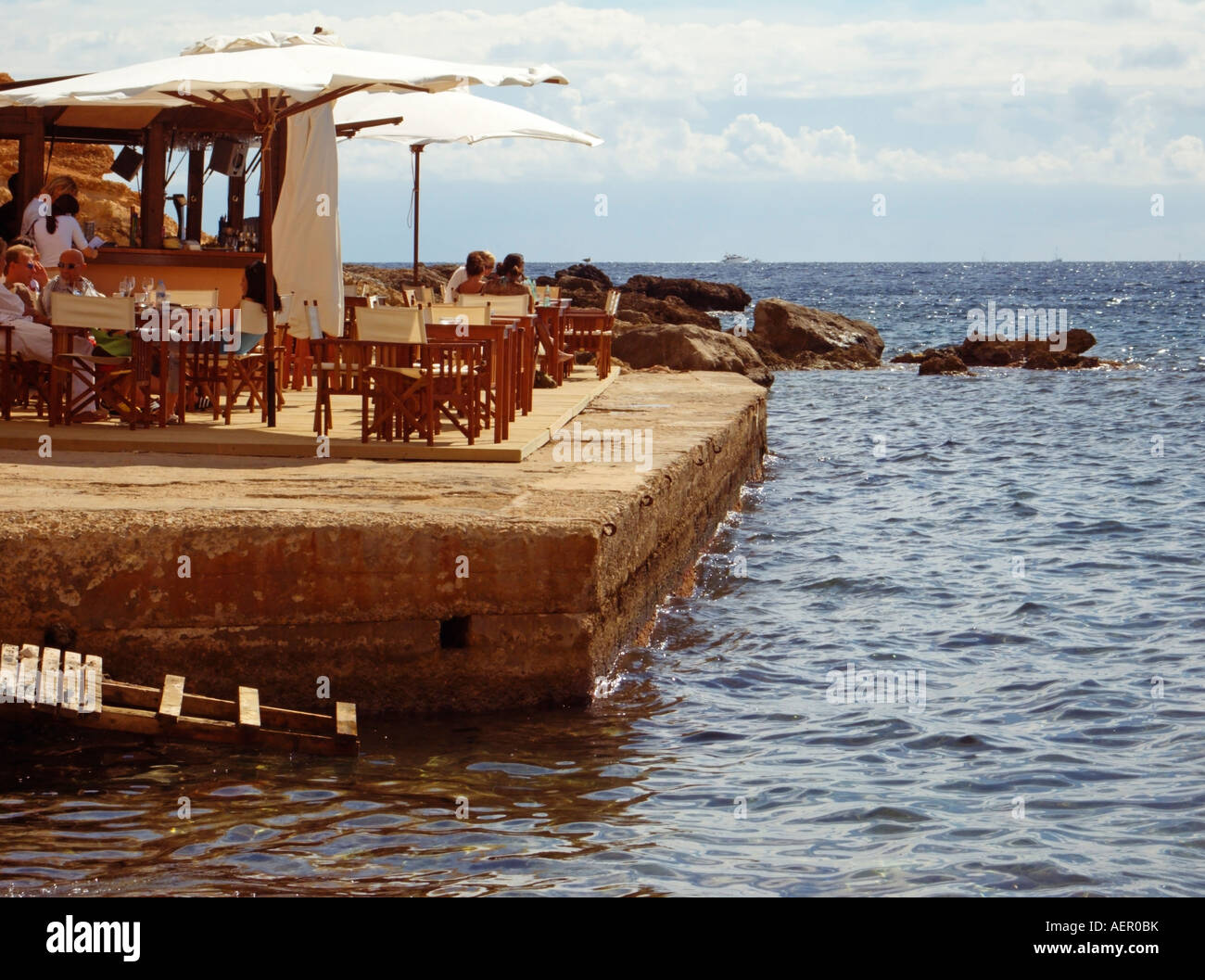 Beachside Bar and Restaurant at Portals Nous looking out over Playa ...