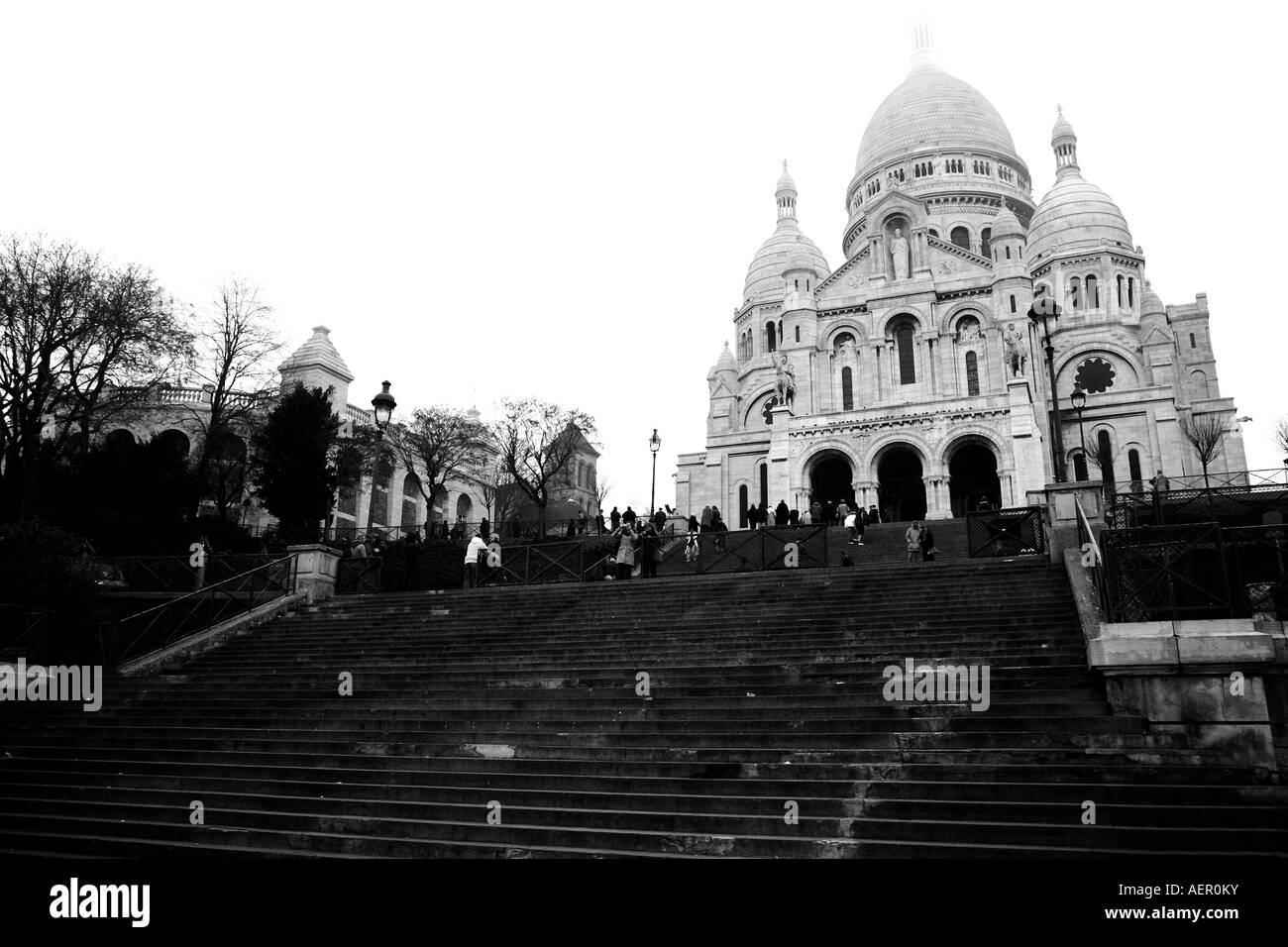 Sacre Coeur Steps Montmartre District 18th arrondissement Paris, France ...