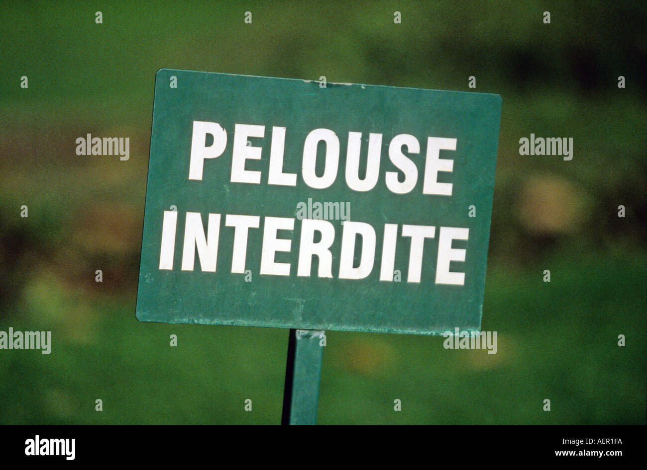 Prohibited grass in Paris Stock Photo - Alamy