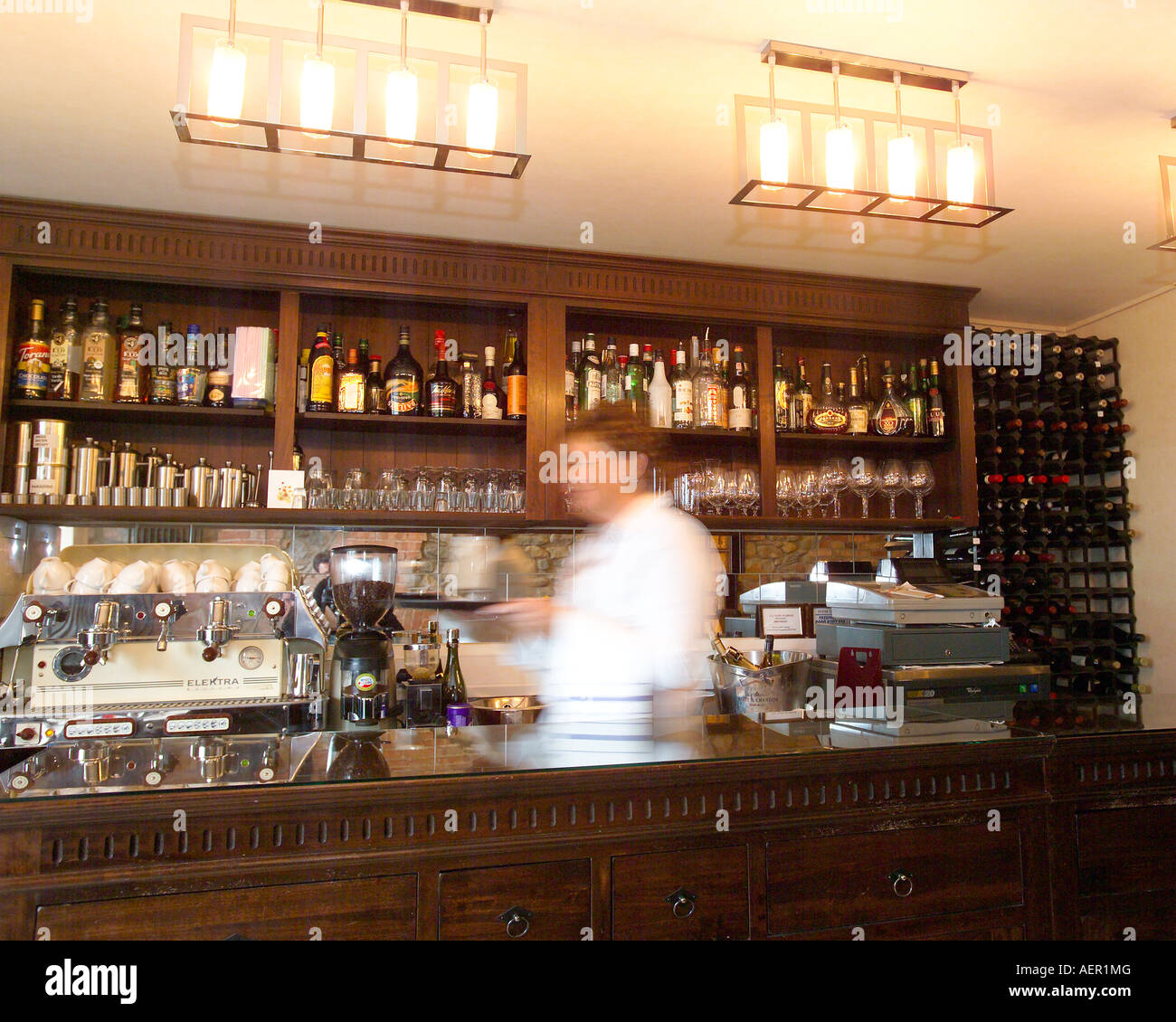 Busy Hotel Bar Stock Photo - Alamy