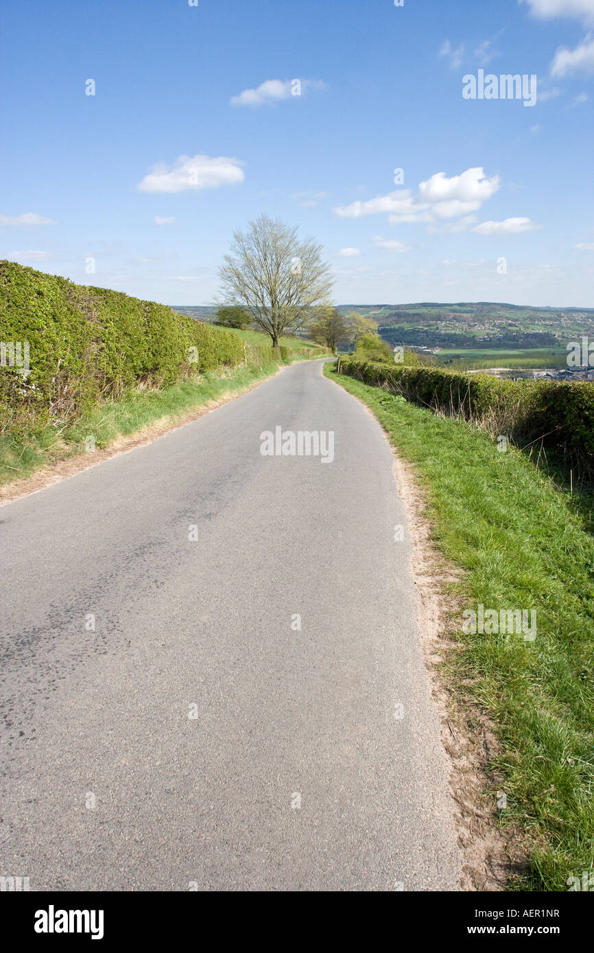 Empty Country Road in the Peak District Stock Photo - Alamy