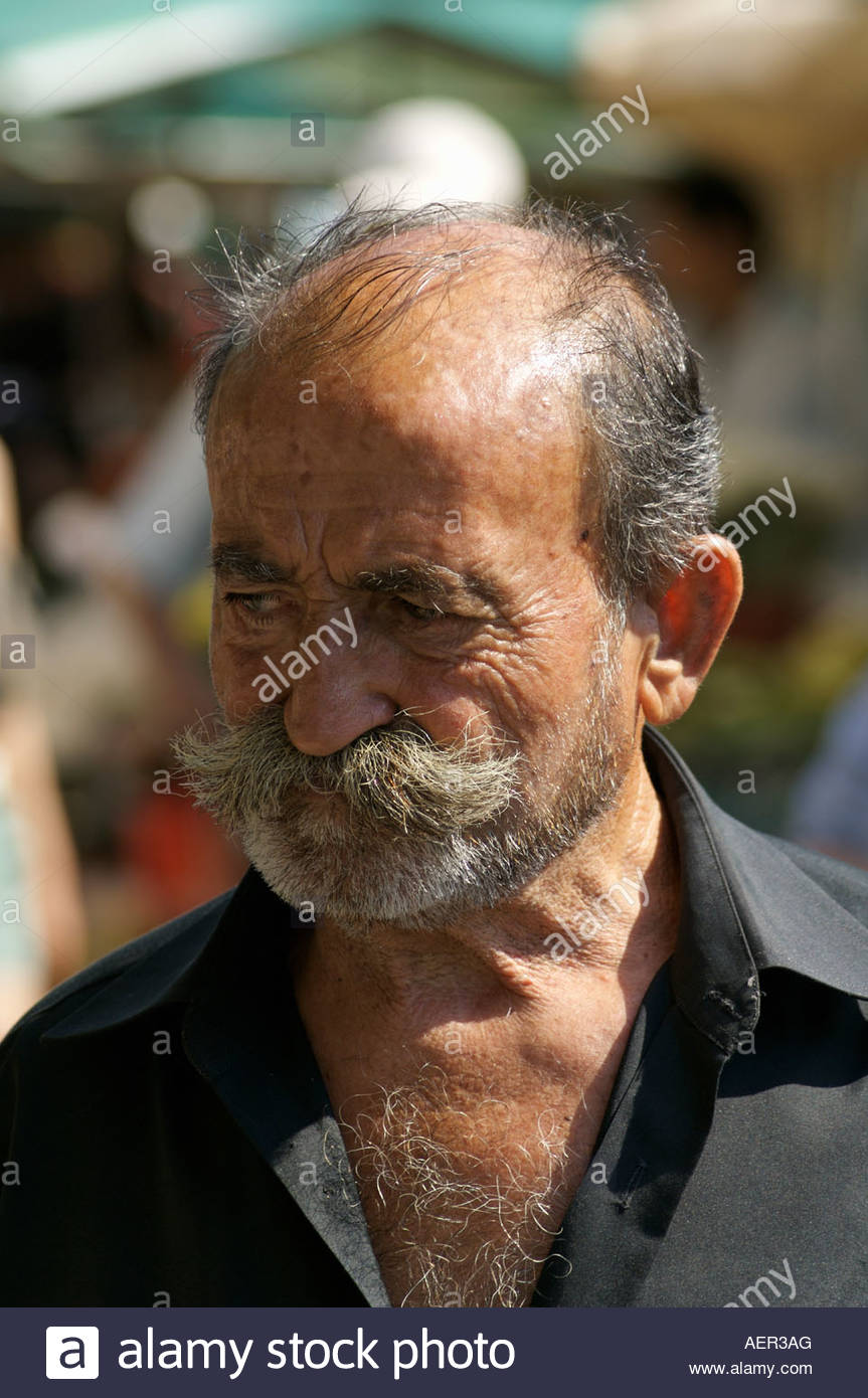 Portrait Greek Man With Moustache Stock Photos & Portrait Greek Man ...