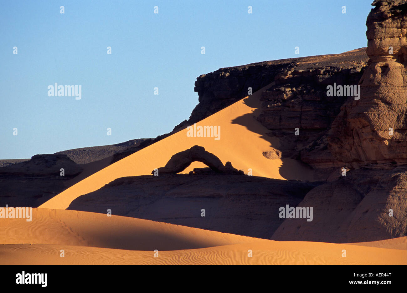 Libya Akakus Cliffs in Sahara Desert Stock Photo - Alamy
