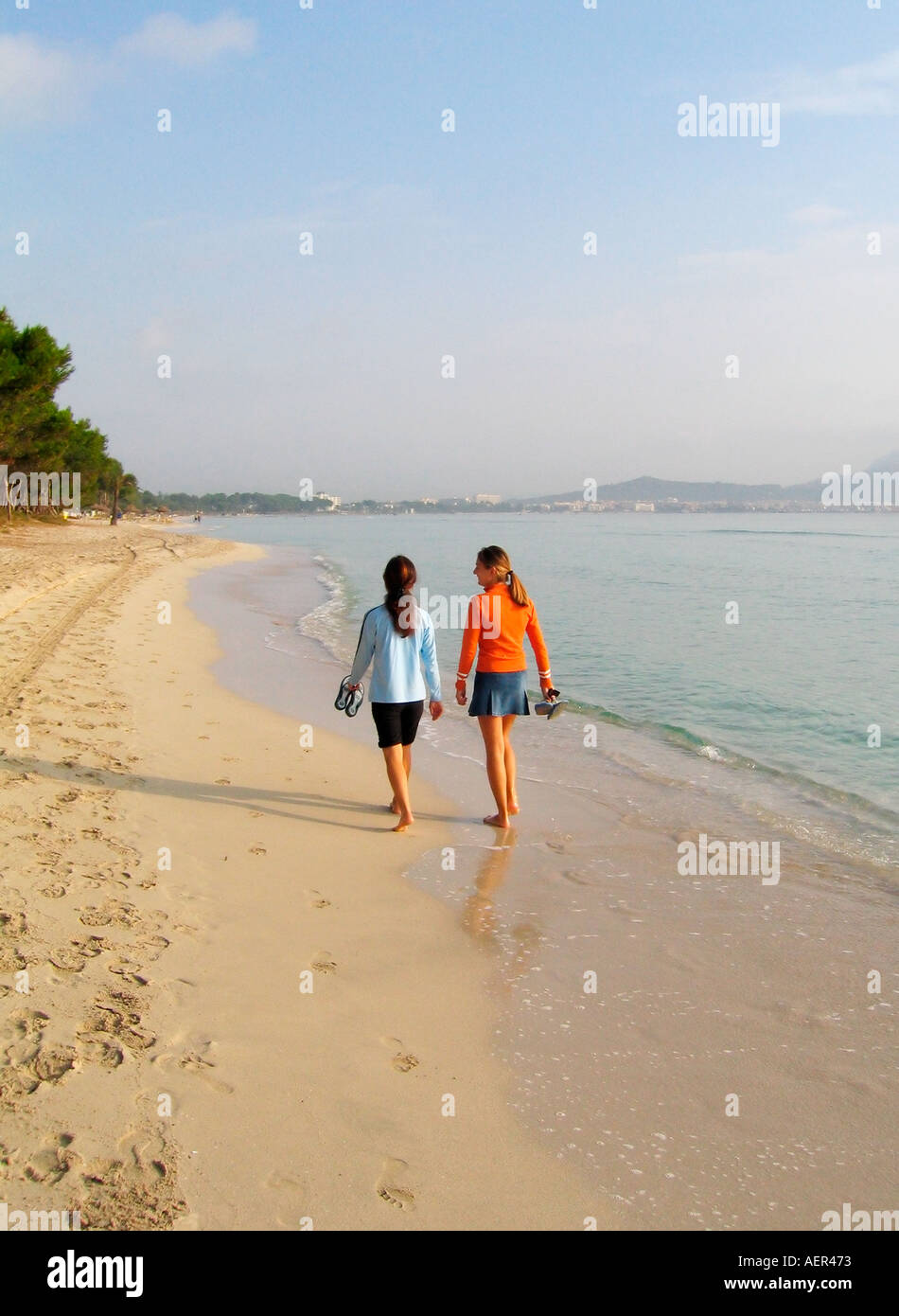 Walking on the Beach Stock Photo - Alamy