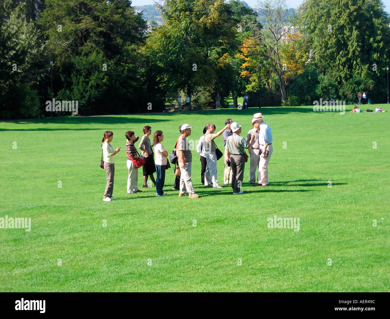 Group of Tourists and Guide Bath Somerset UK Stock Photo - Alamy