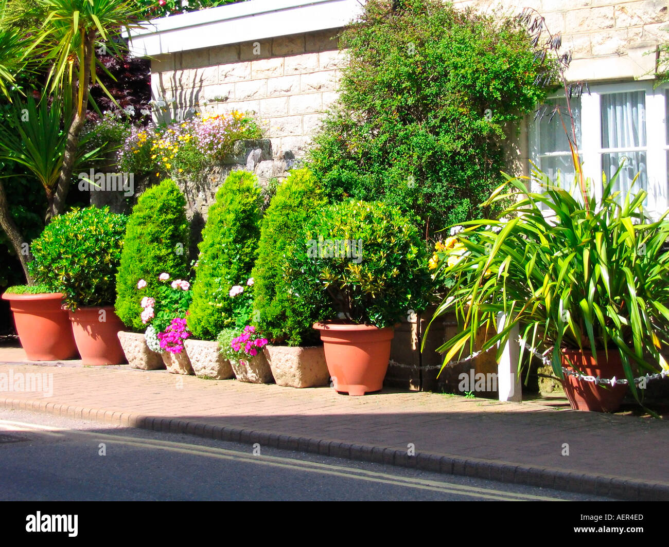 Roadside Garden Display Stock Photo - Alamy