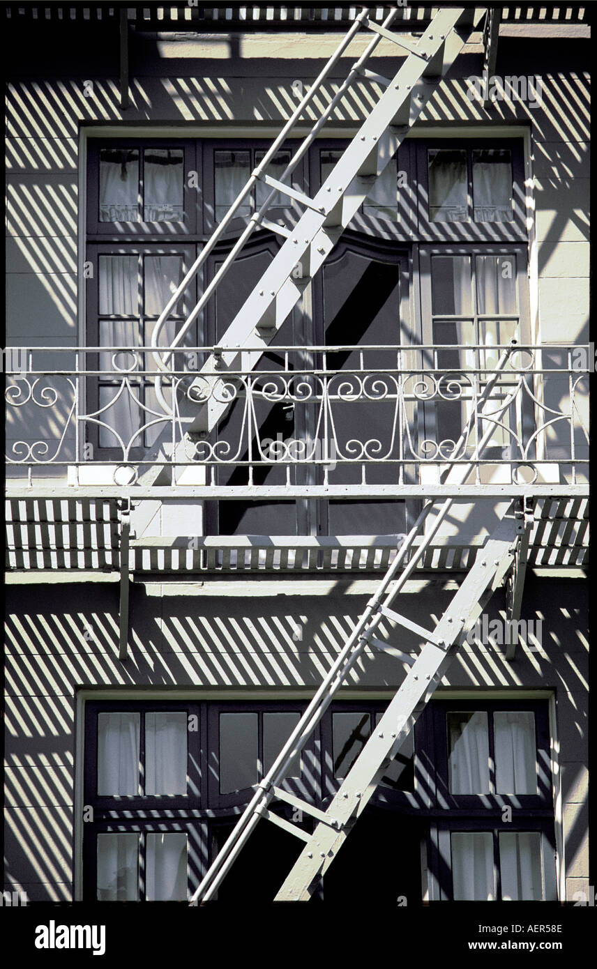 Fire escape on the outside of building Stock Photo - Alamy