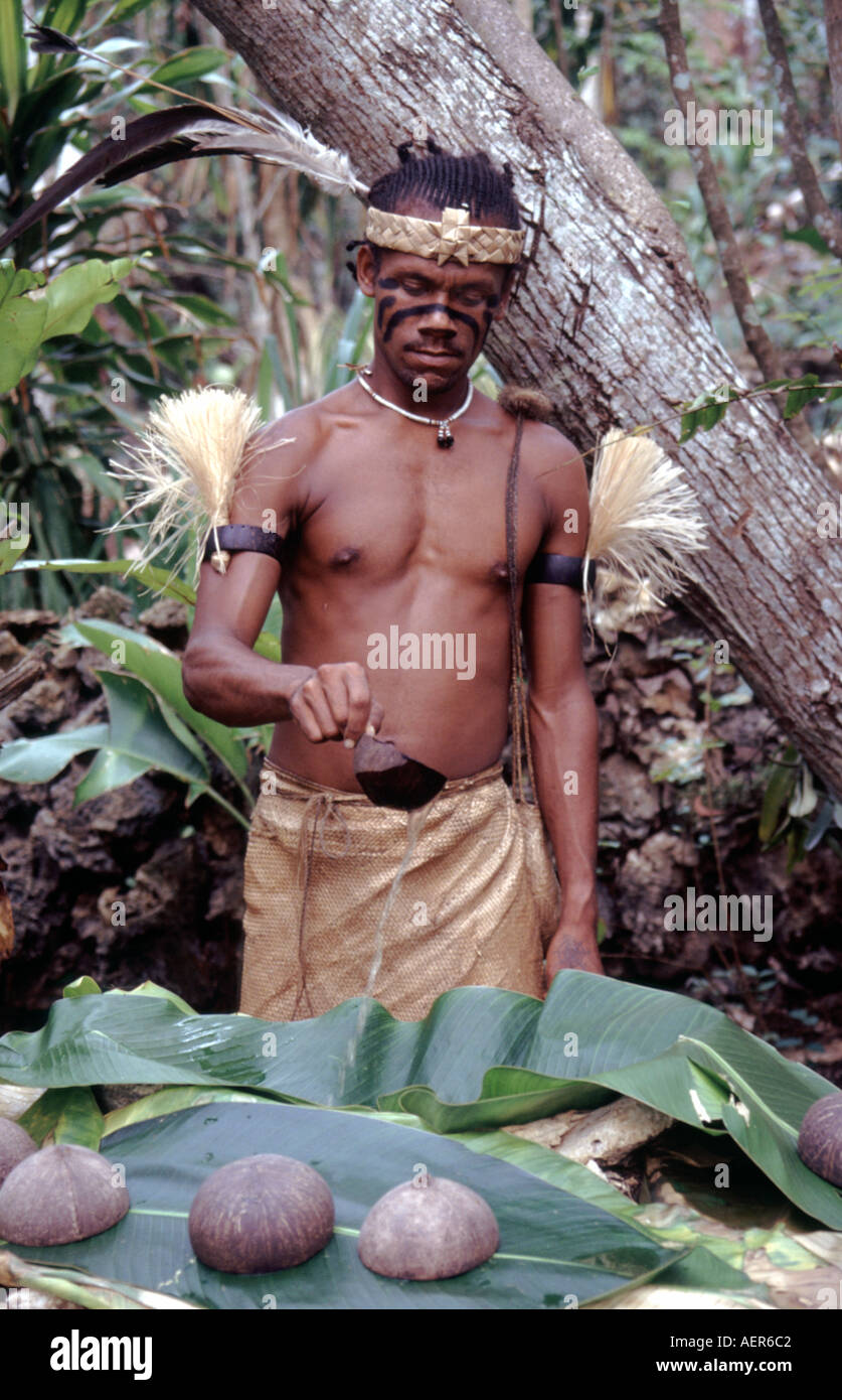 Kava tasting Ekasup Cultural Village on Efate Island in Vanuatu Stock ...