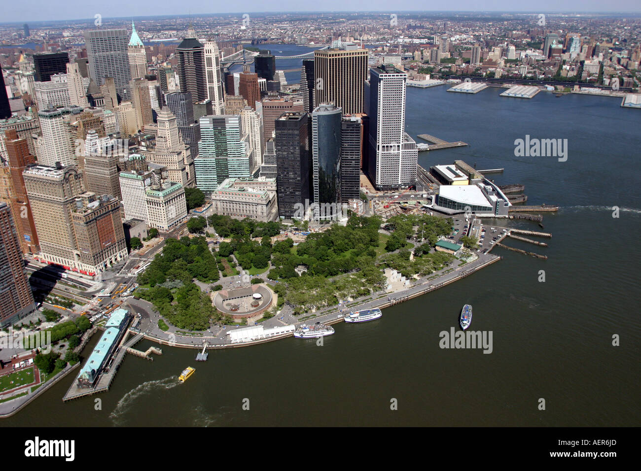 Aerial view of lower Manhattan, New York City, U.S.A Stock Photo - Alamy