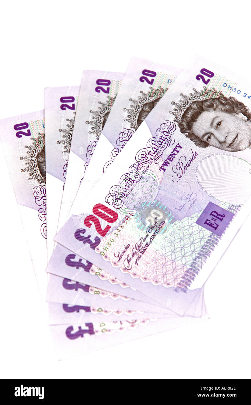 20 pound notes and fan hi-res stock photography and images - Alamy