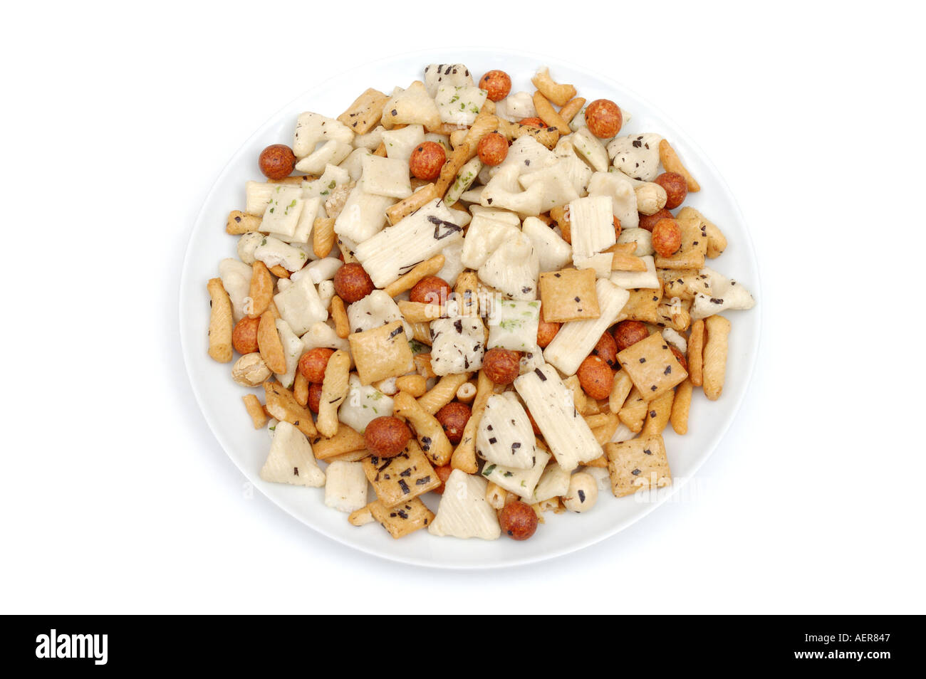 Top view of colourful spicy Japanese rice crackers Stock Photo - Alamy