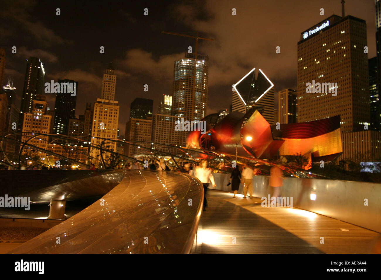 Millennium Park Bridge Chicago Illinois Stock Photo - Alamy