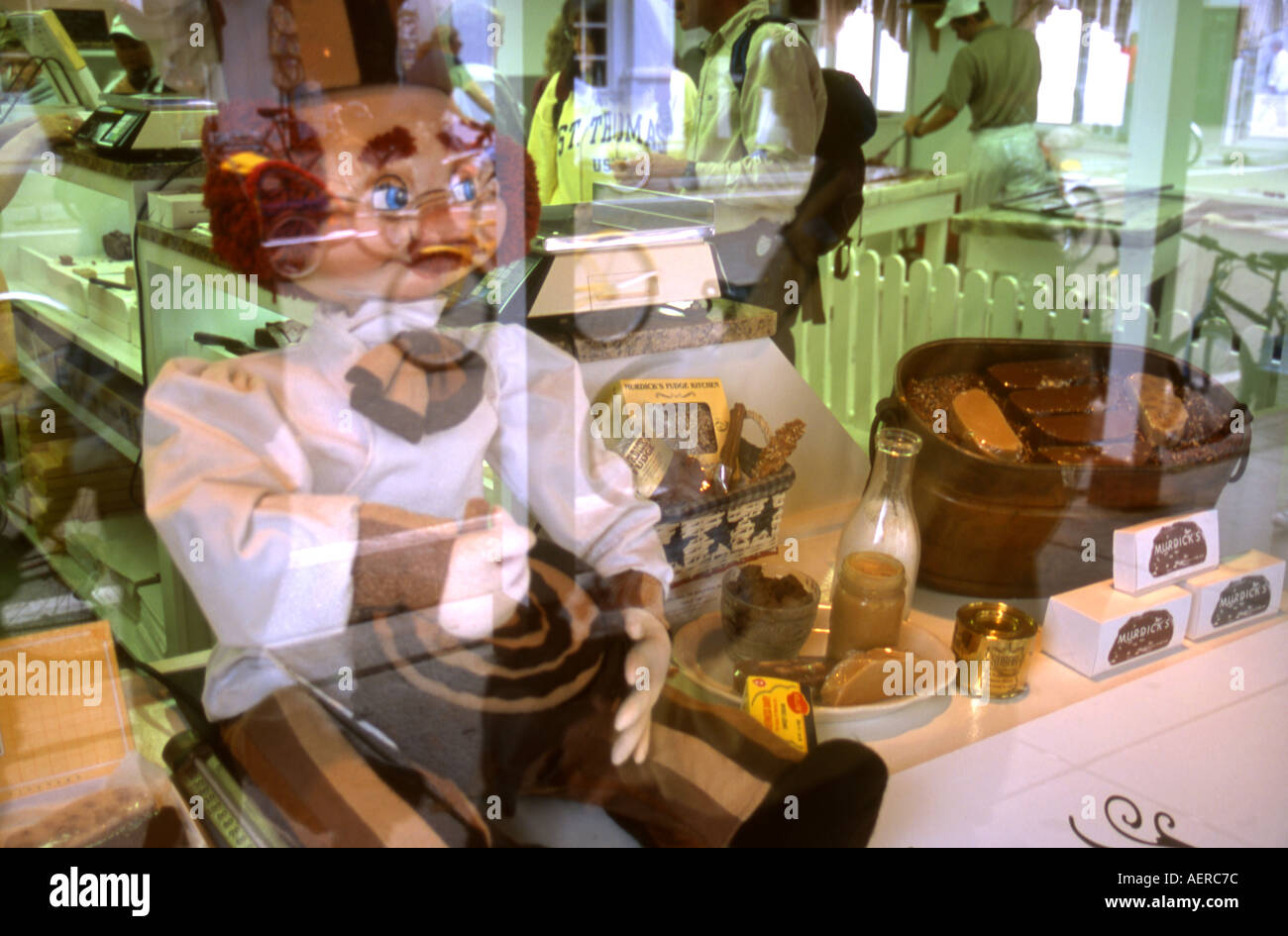 Candy store front window Stock Photo - Alamy