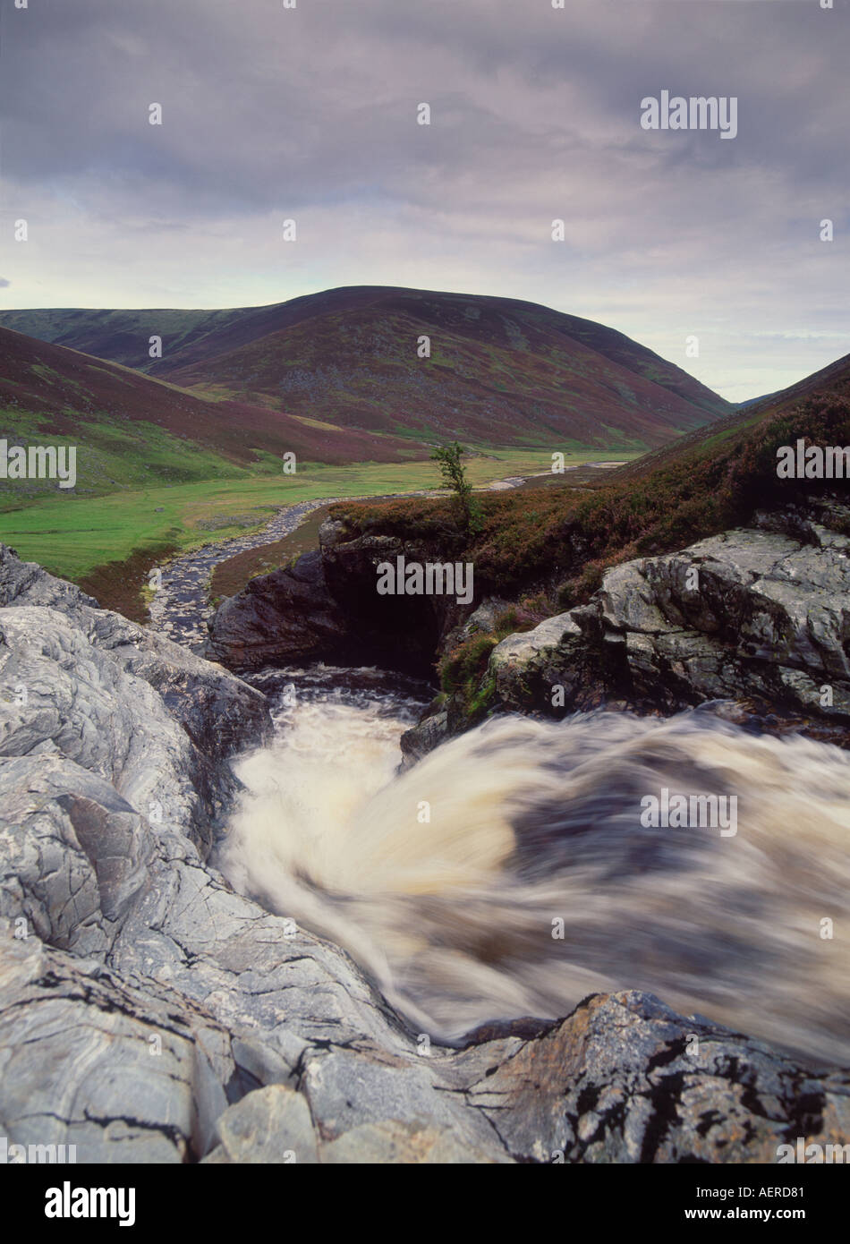Falls of Unich Glen Esk Angus Scotland Stock Photo - Alamy