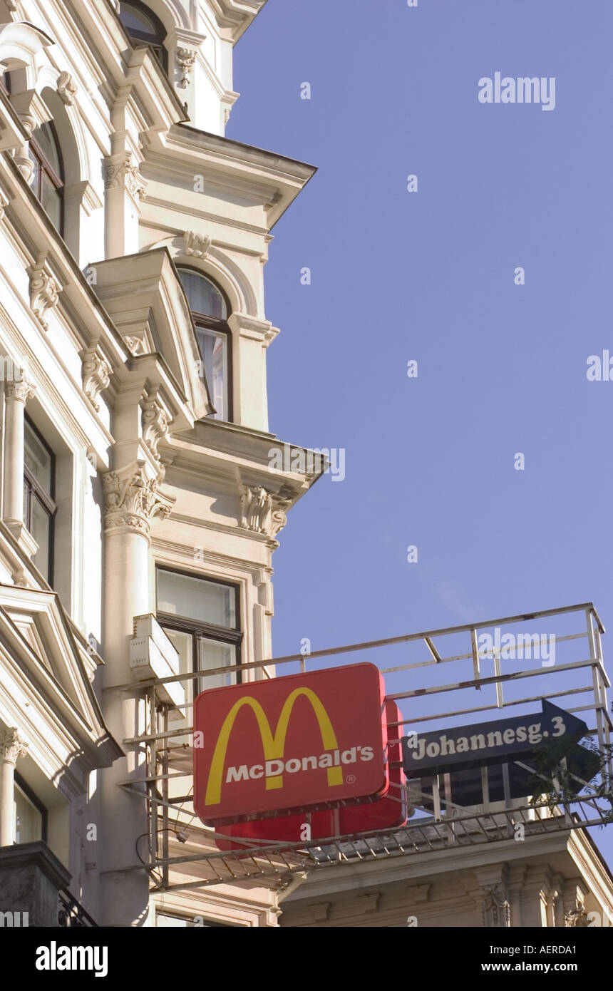 August 21st 2004 Vienna Austria A McDonalds restaurant in the downtown ...