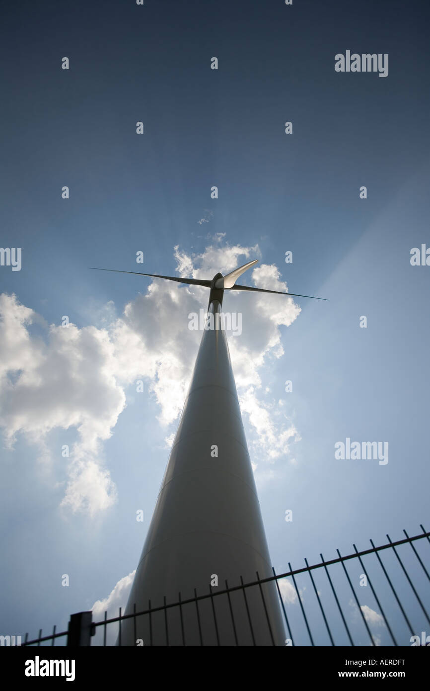 Windmill very Wide perspective Stock Photo - Alamy