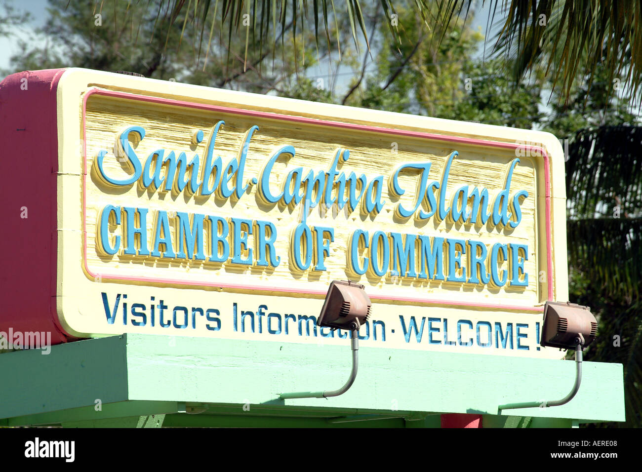 Sanibel and Captiva Islands Chamber of Commerce sign Florida fl USA ...