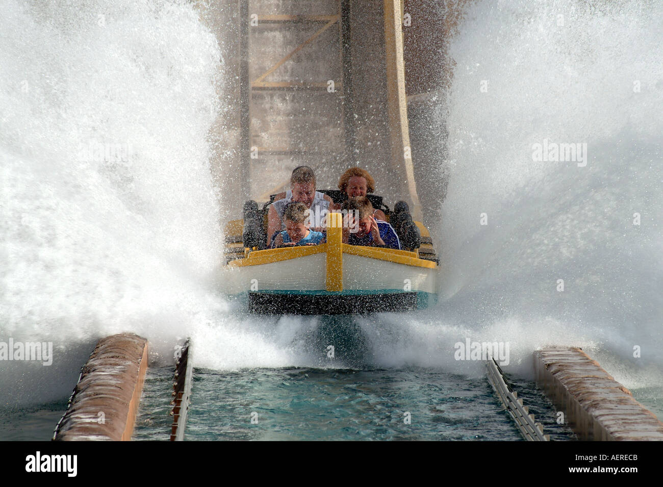 SeaWorld Orlando Florida USA Journey to Atlantis ride Stock Photo - Alamy