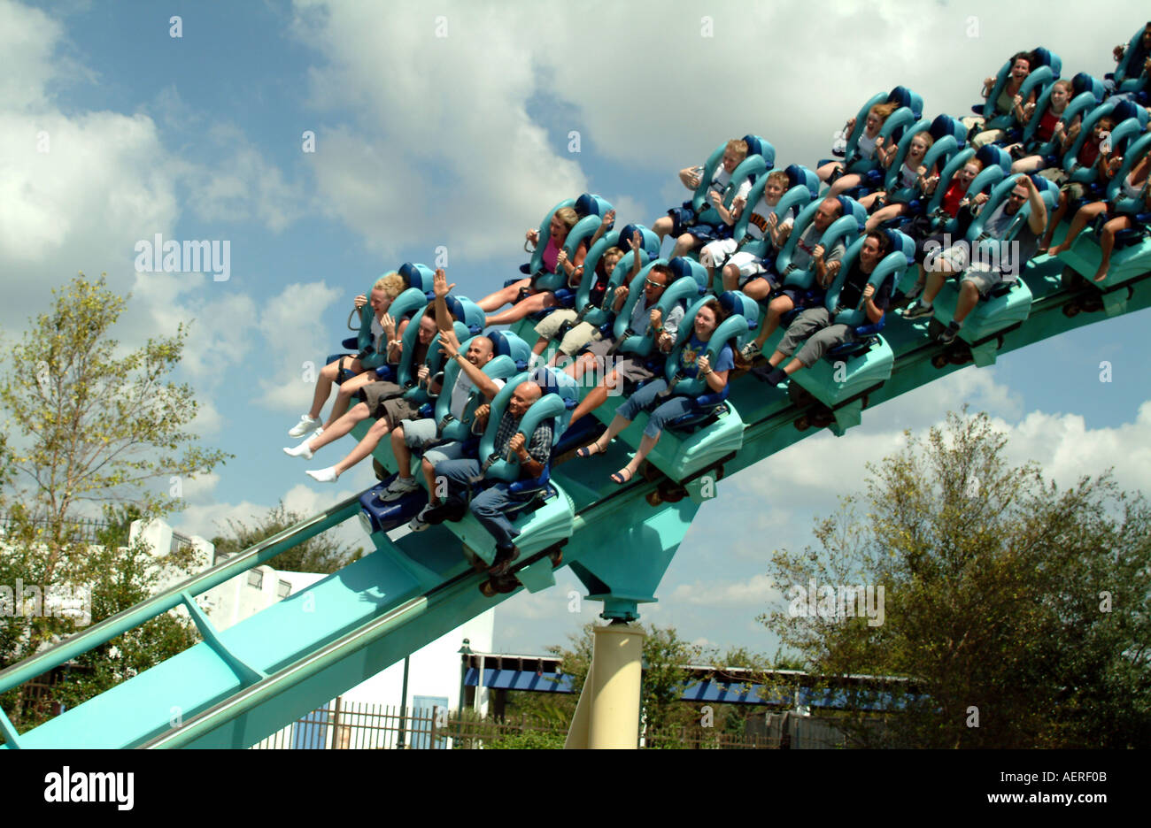 SeaWorld Orlando Florida USA The exciting Kraken Ride Stock Photo - Alamy