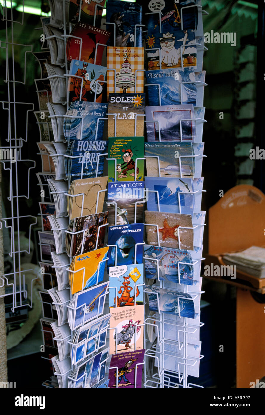 collection of french post cards Stock Photo - Alamy