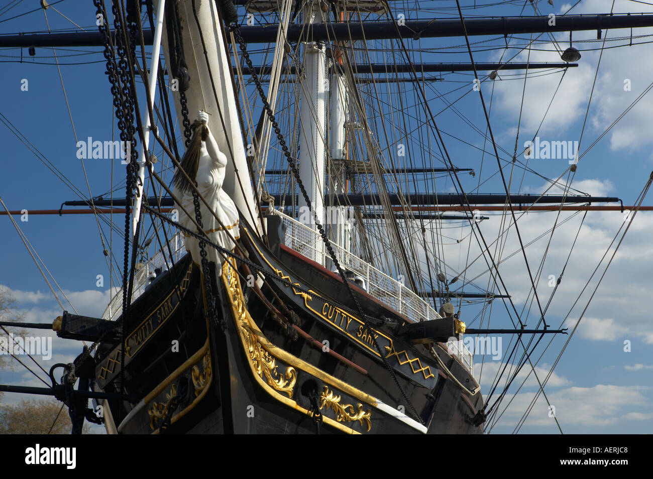 the Cutty Sark a late 19th century tea clipper Greenwich London UK ...