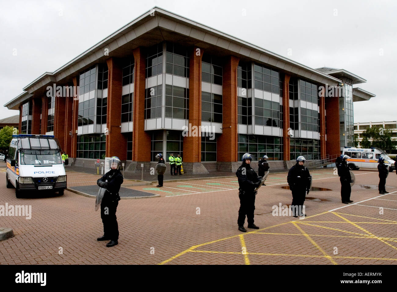 BAA offices at Heathrow protected by police during protests by climate ...