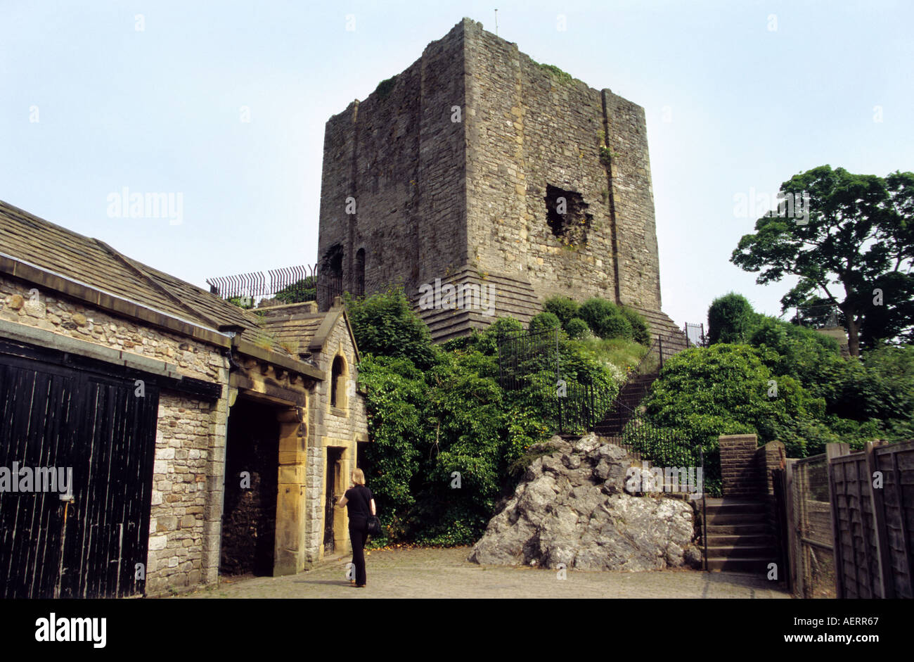 The tower of Clitheroe Castle in Lancashire Stock Photo - Alamy