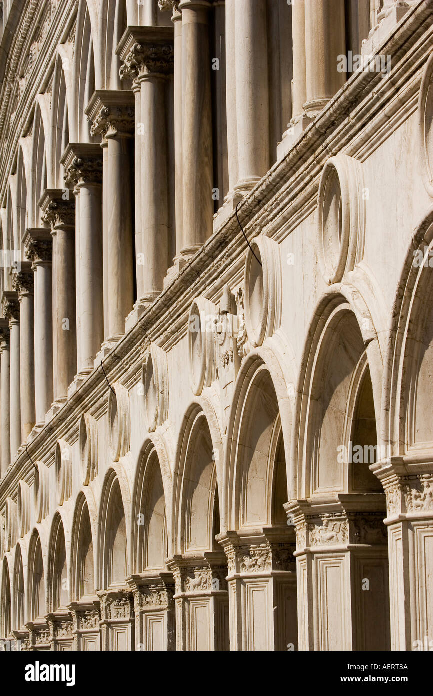 Columns and arches of the Loggia in the Dodge s Palace Venice Italy ...