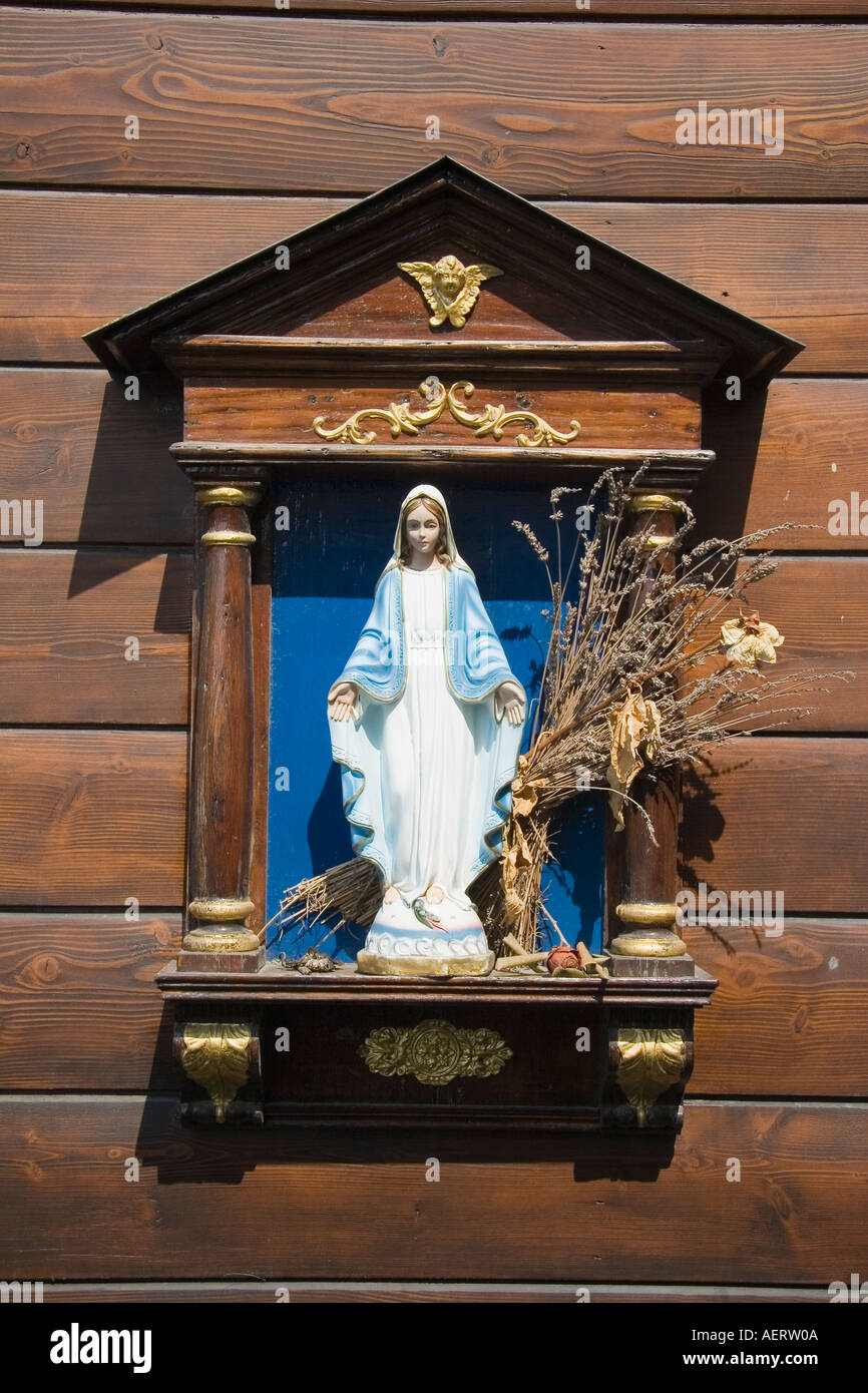 Religious shrine on wall near Rialto Market Venice Italy Stock Photo ...