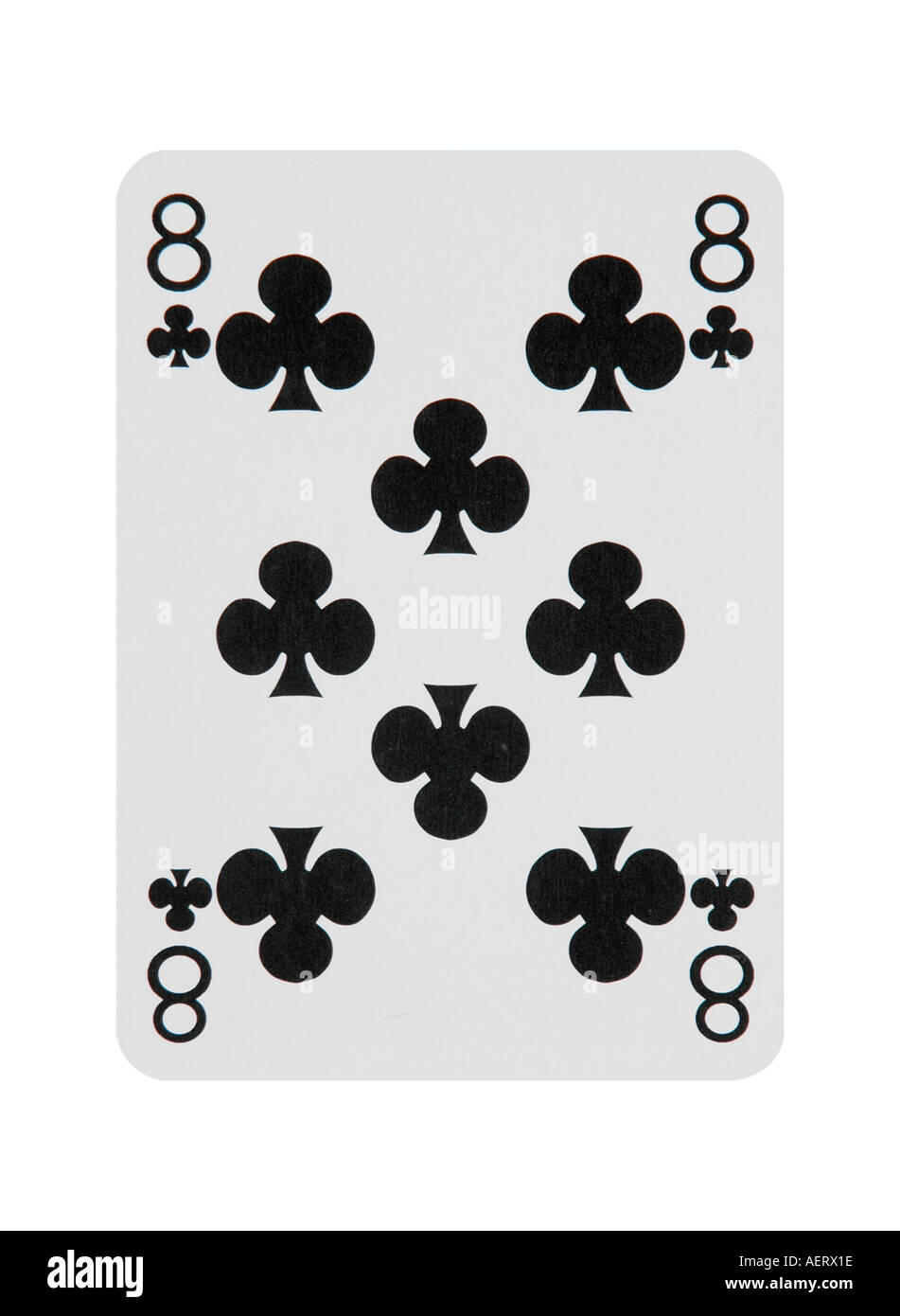 8 of clubs card Stock Photo - Alamy