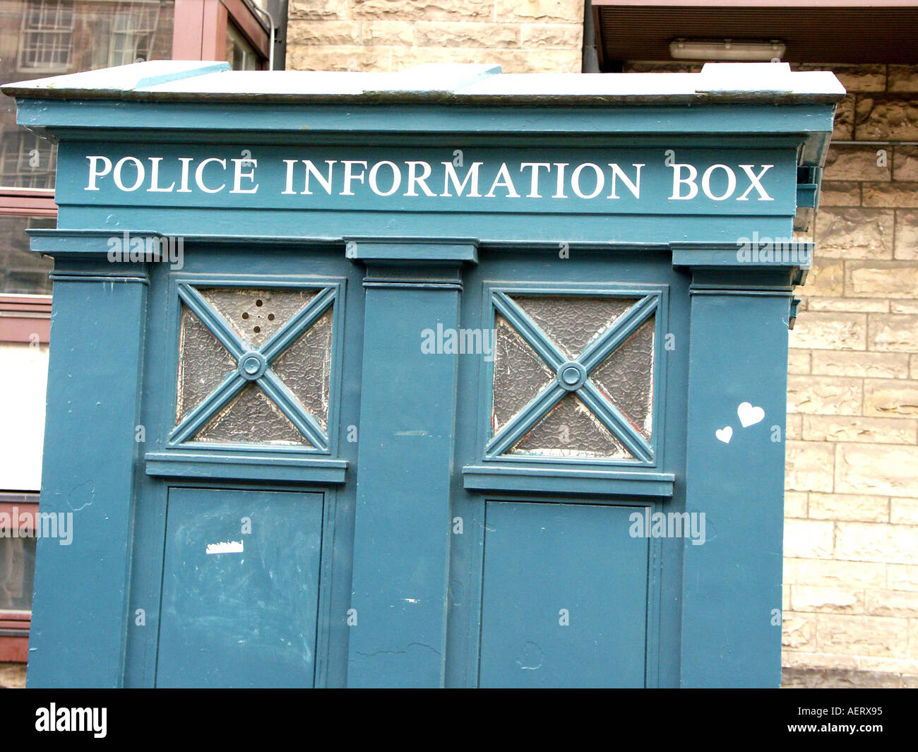 Close up blue police box hi-res stock photography and images - Alamy