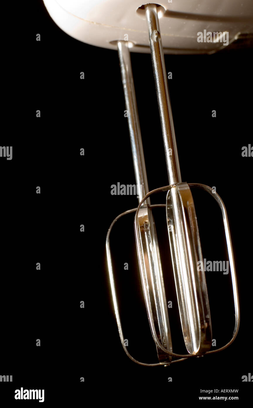 series object on black kitchen utensil electric mixer Stock Photo - Alamy