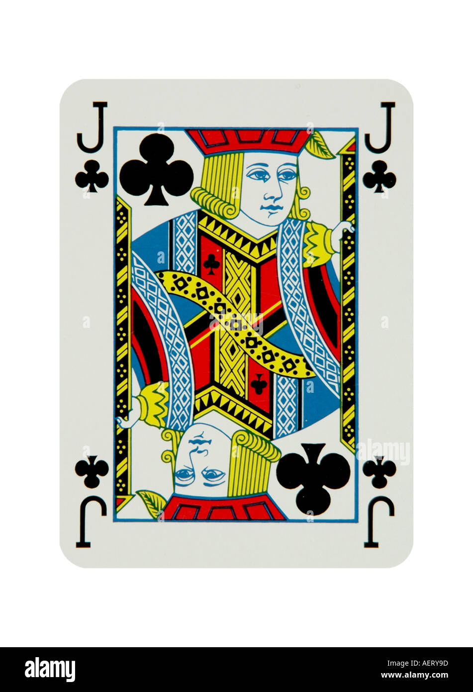 Jake of clubs card Stock Photo - Alamy