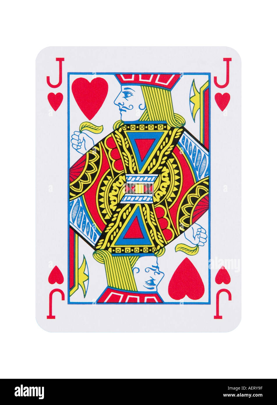 Jake of hearts card Stock Photo - Alamy