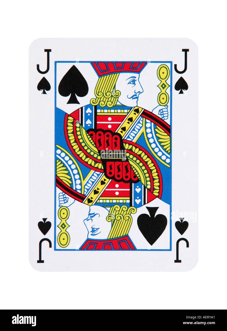 Jake of spades card Stock Photo - Alamy