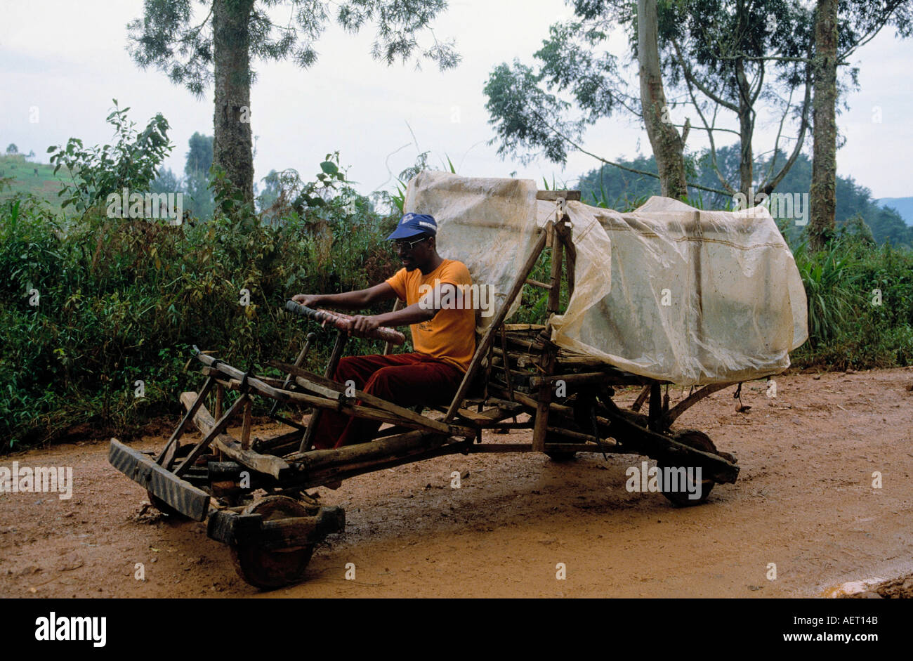 motorless vehicle for cargo downhill transportations near city of ...