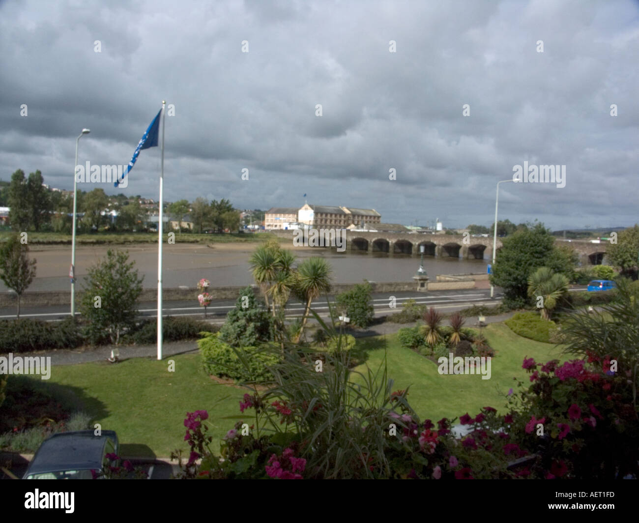 Long Bridge over the River Taw at Barnstaple North Devon England UK ...