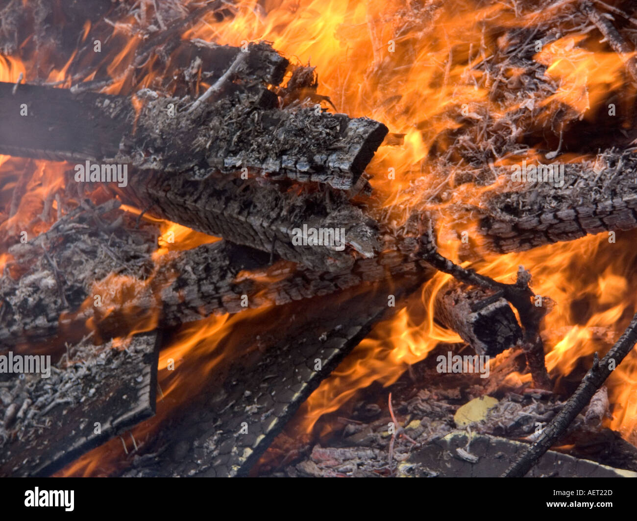 fire hot wood timbers alight burning embers charred destroyed ...