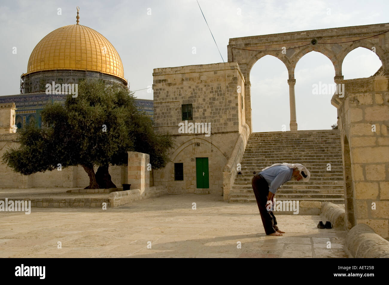 Israel Jerusalem Old City Esplanade of the Mosques view of the Dome of ...