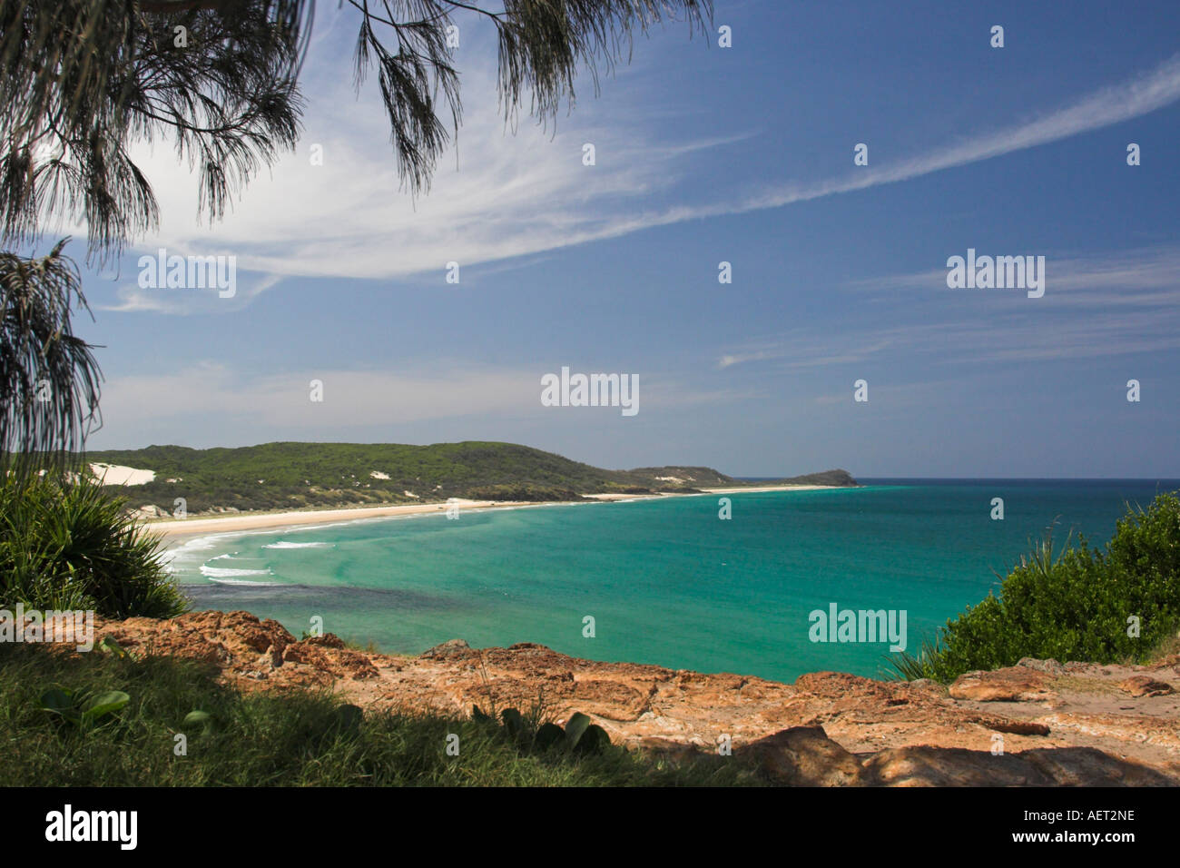 View towards Waddy Point from Indian Head Fraser Island Queensland ...
